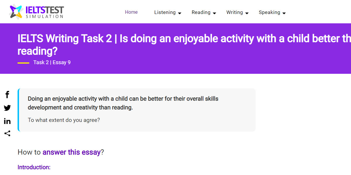 IELTS Writing Task 2 | Is doing an enjoyable activity with a child ...