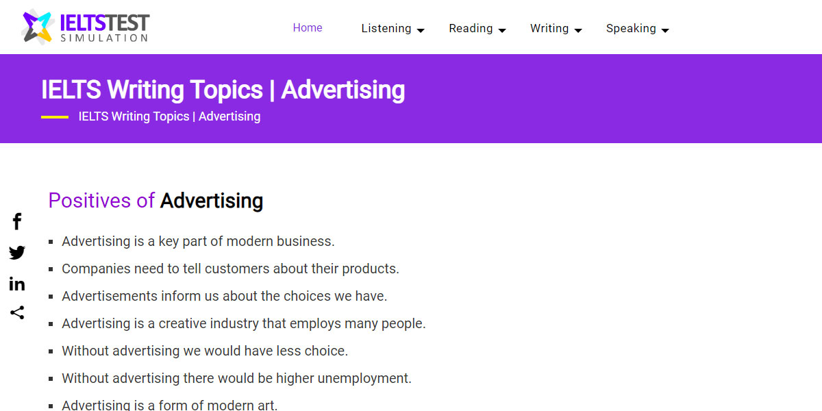 IELTS Writing Topics | Advertising