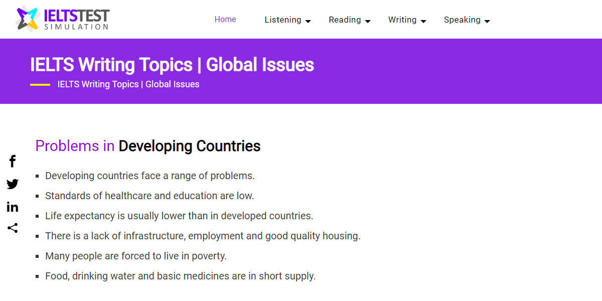 IELTS Writing Topics | Global Issues