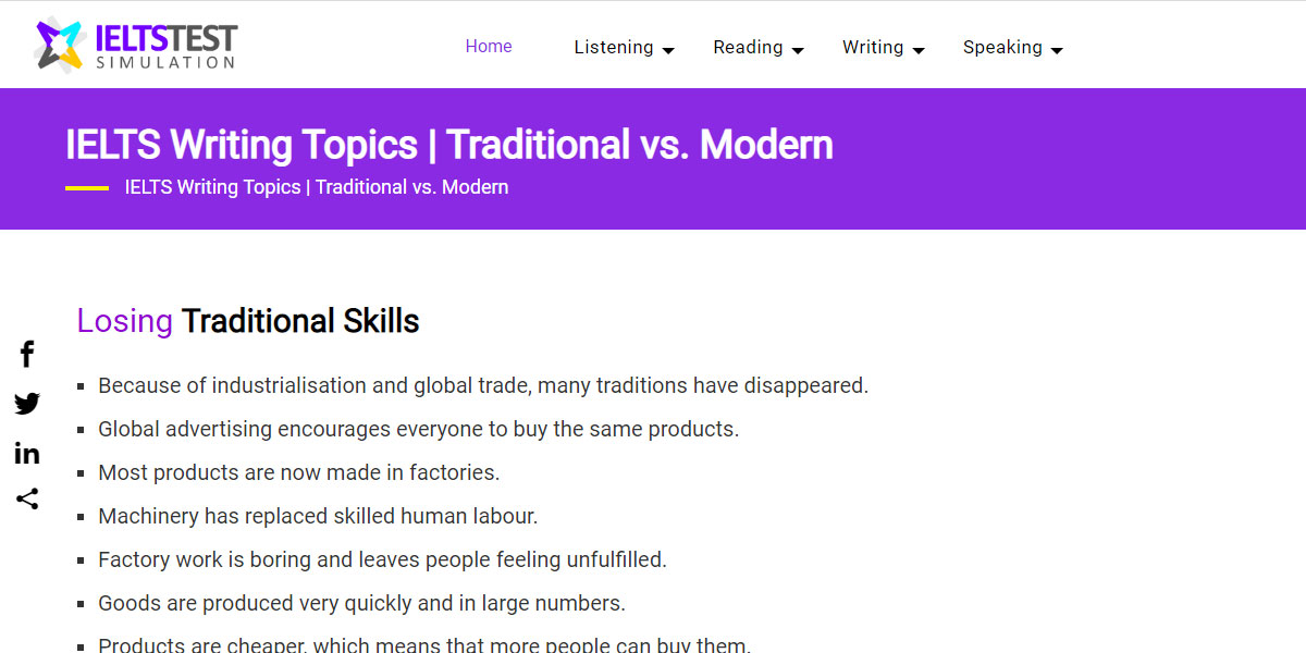 IELTS Writing Topics | Traditional vs. Modern