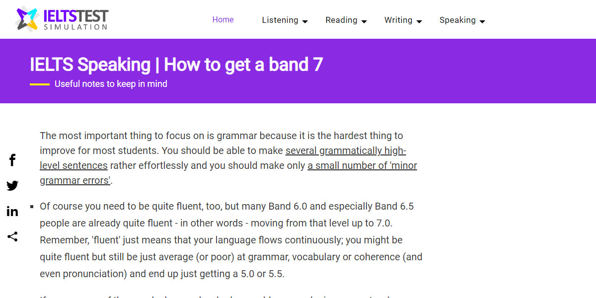 IELTS speaking band 7 tips