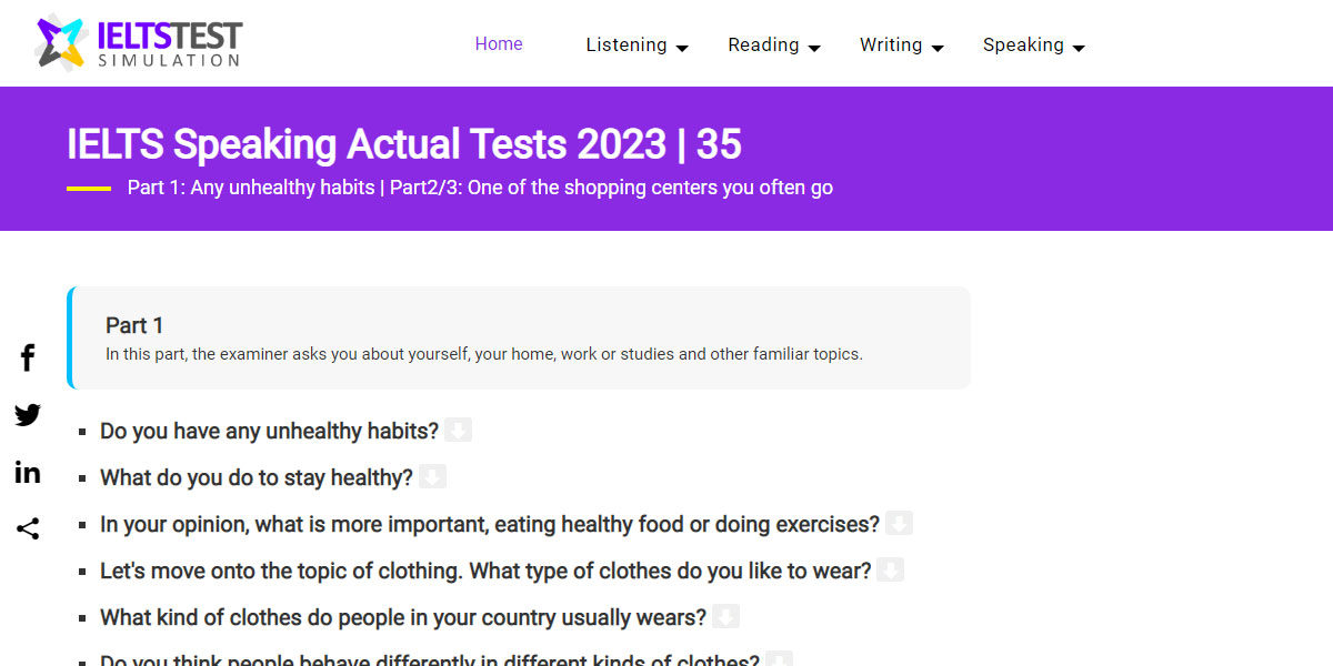 IELTS Speaking Actual Tests 2023 | 35