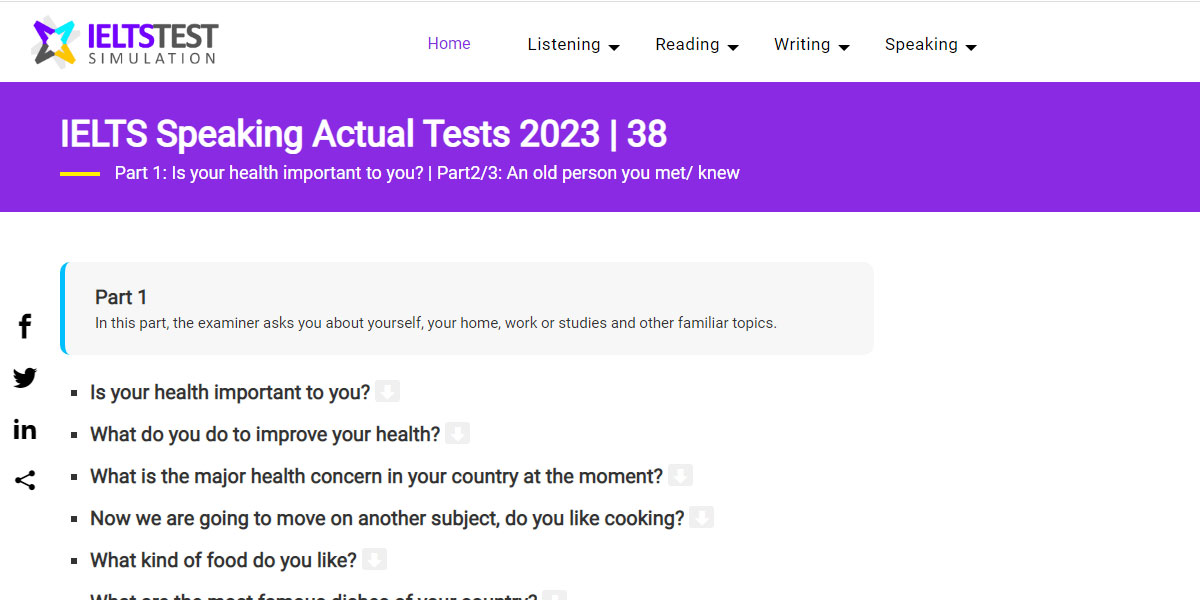 IELTS Speaking Actual Tests 2023 | 38