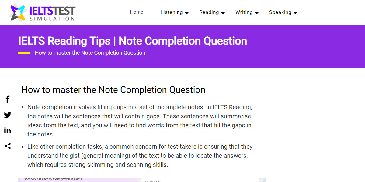 IELTS Reading Tips | Note Completion Question